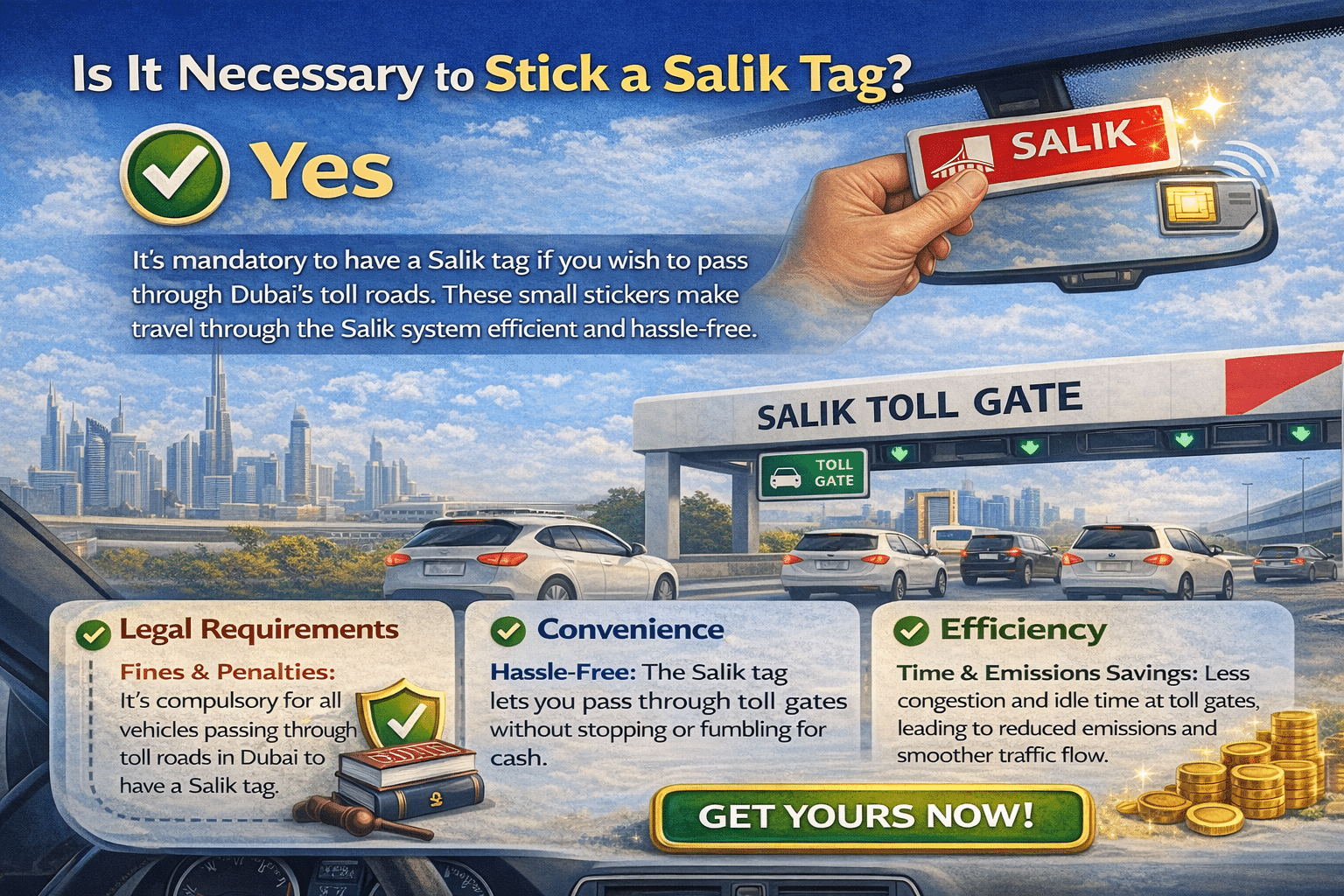 Is It Mandatory to Stick the Salik Tag on Your Car?