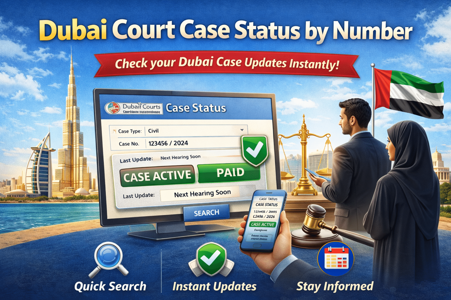 Dubai Court Case Status by Number – Check in 1 Min!