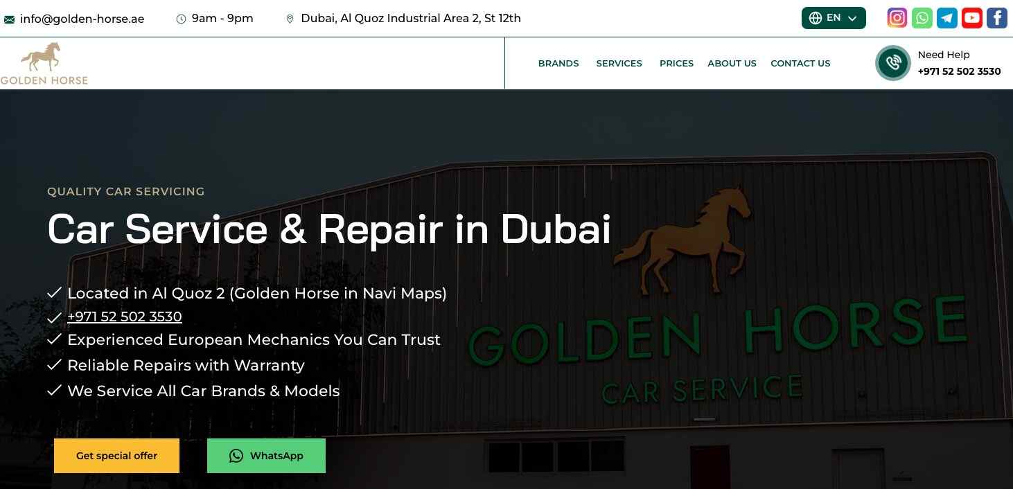 Best Car Service & Car Repair Center in Dubai