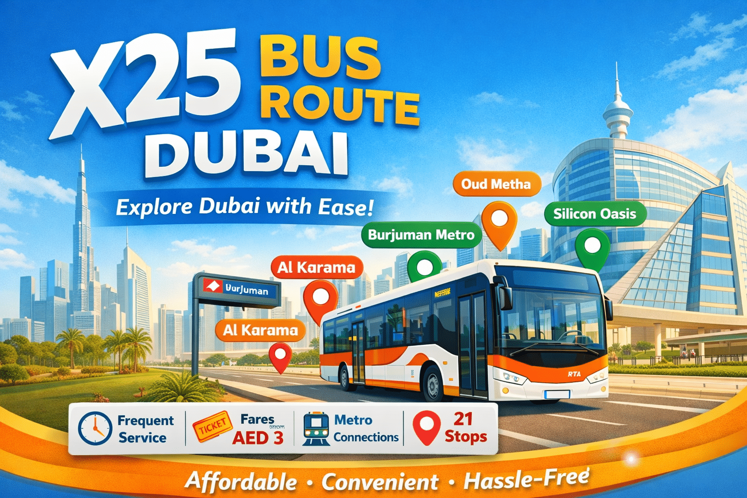 X25 Bus Route Dubai: Stops, Timings, Fares & Tips