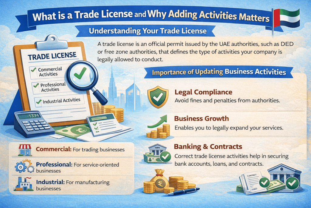 How to Add Activities in Trade License UAE (2026 Guide)